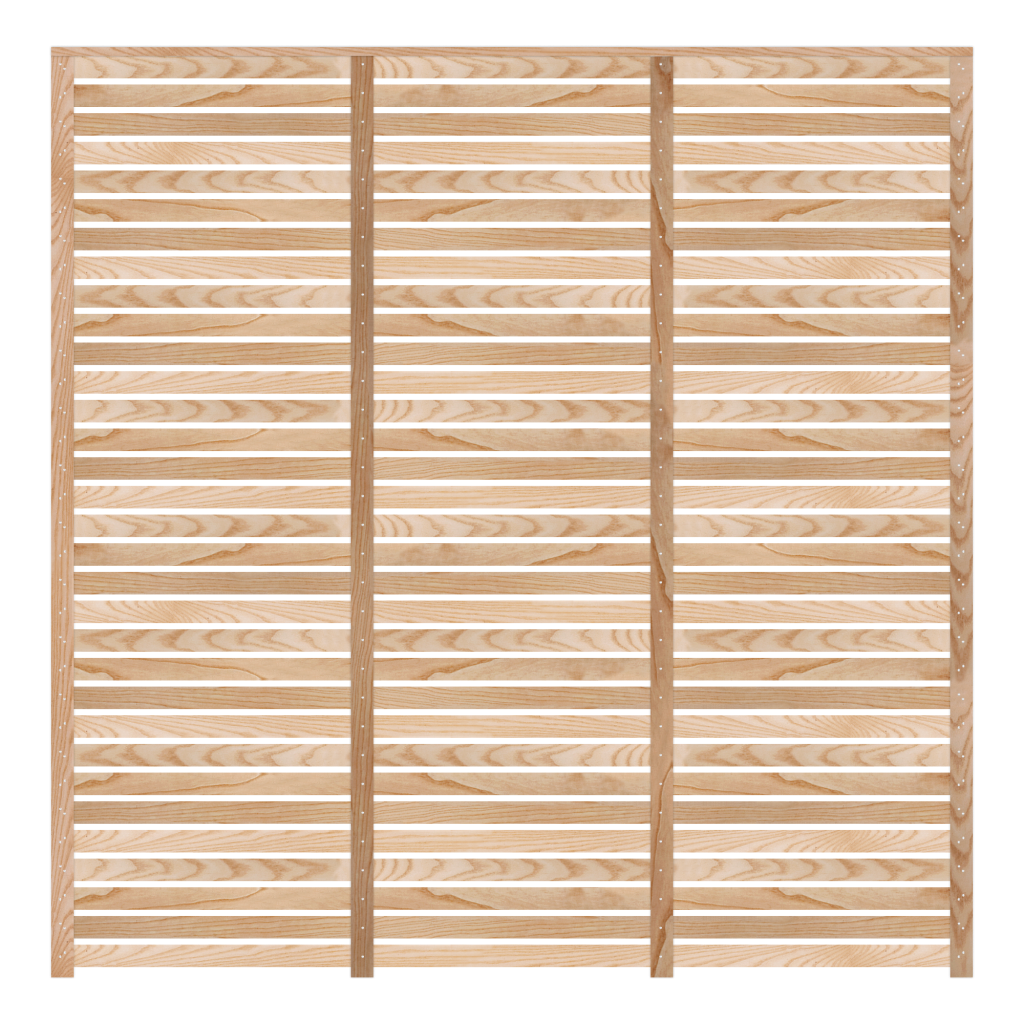 Douglas Fir Narrow Slatted Fence Panel - Contemporary Fencing