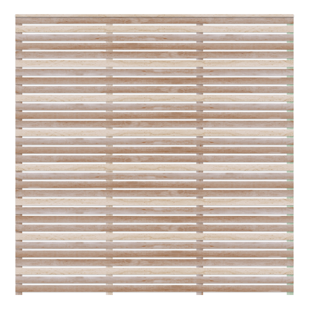 Iroko Narrow Slatted Fence Panel - Contemporary Fencing