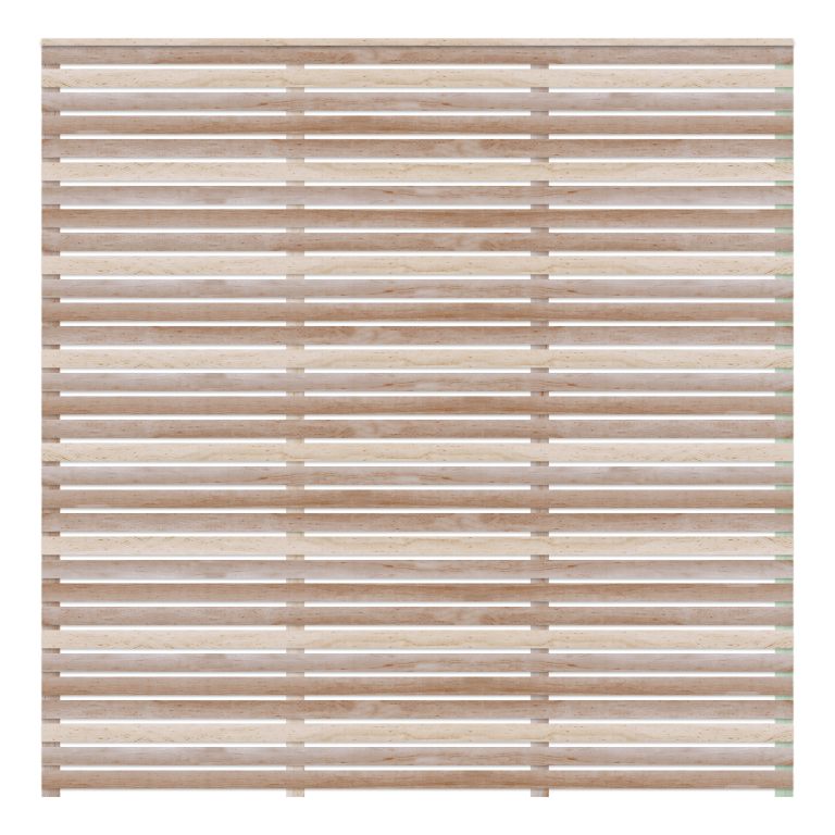 Iroko Narrow Slatted Fence Panel - Contemporary Fencing