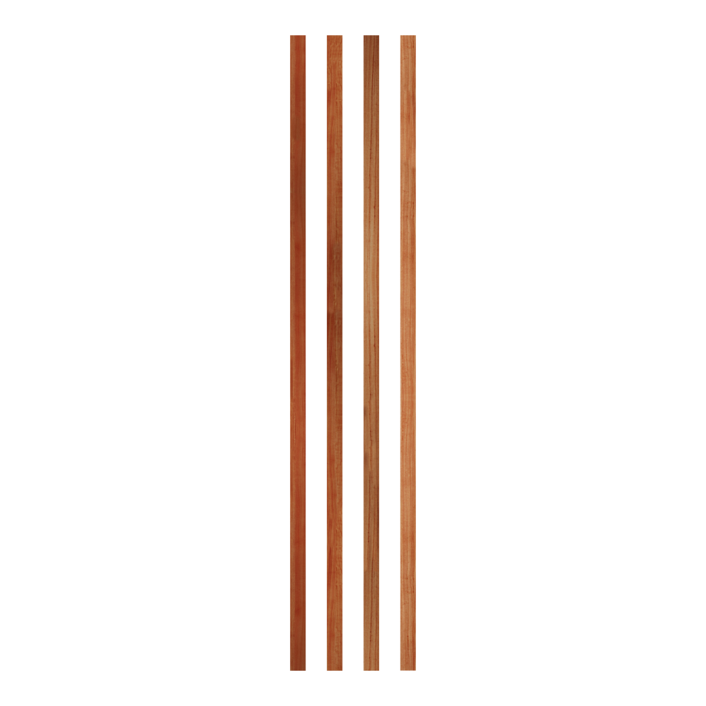 Red Grandis Narrow Slat - Contemporary Fencing