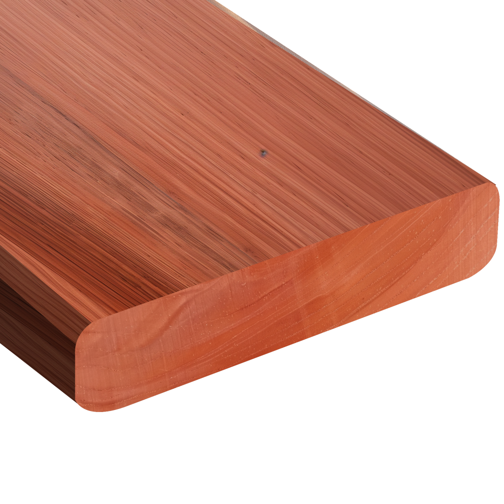 Red Grandis Wide Slat - Contemporary Fencing