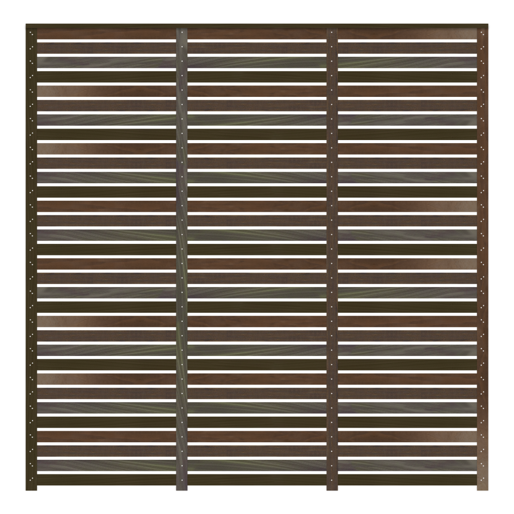 Thermally Modified Tulipwood Narrow Slatted Fence Panel - Contemporary ...