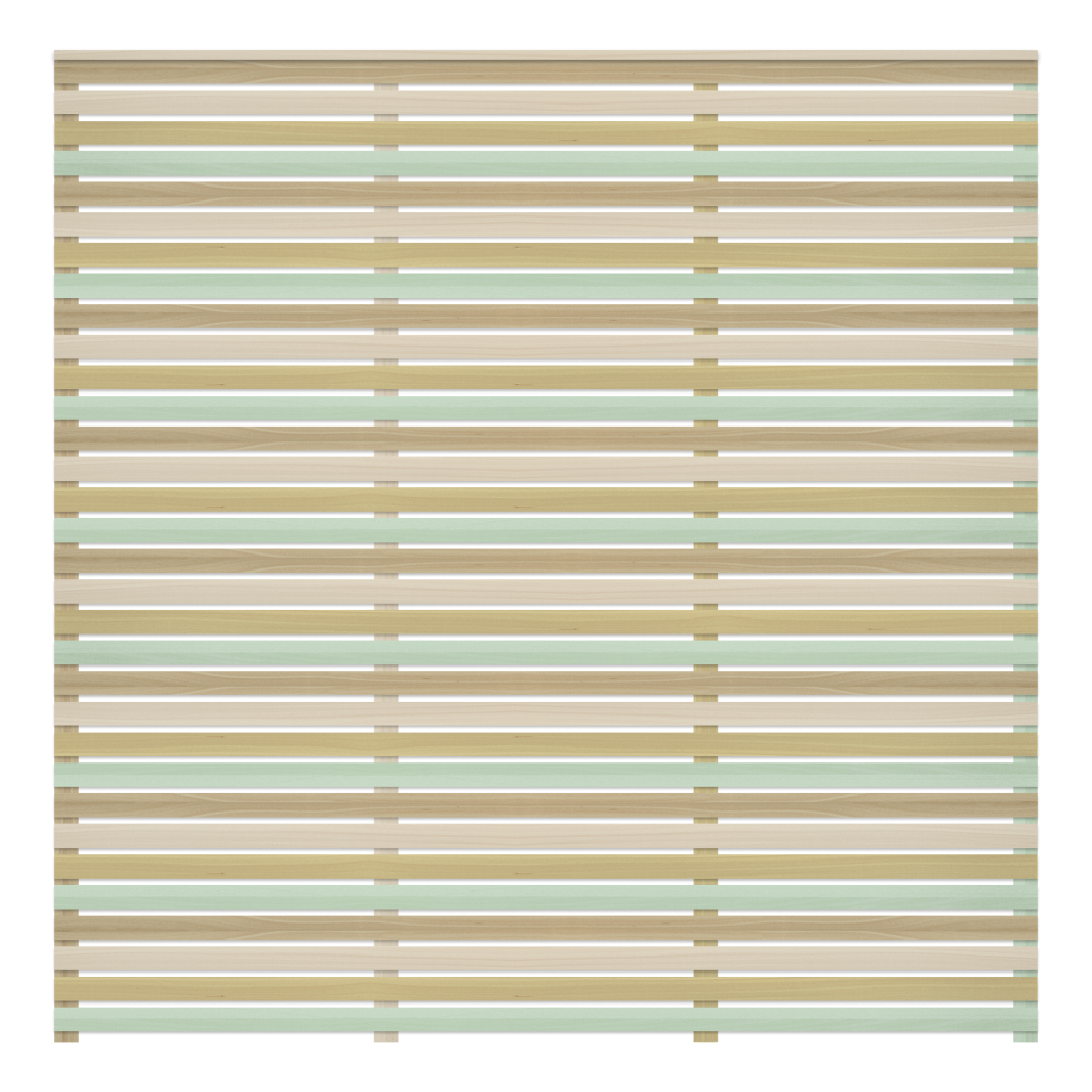 Yellow Cedar Narrow Slatted Fence Panel - Contemporary Fencing