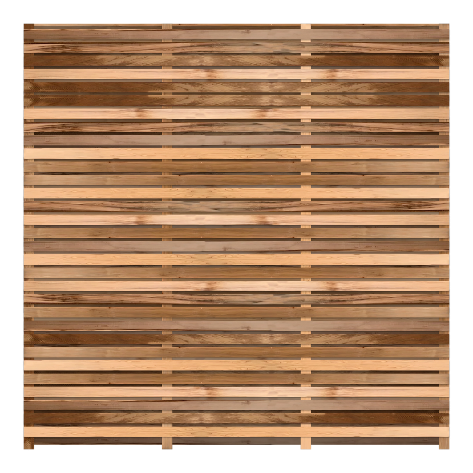 Cedar Double-Sided Slatted Fence Panel - Contemporary Fencing