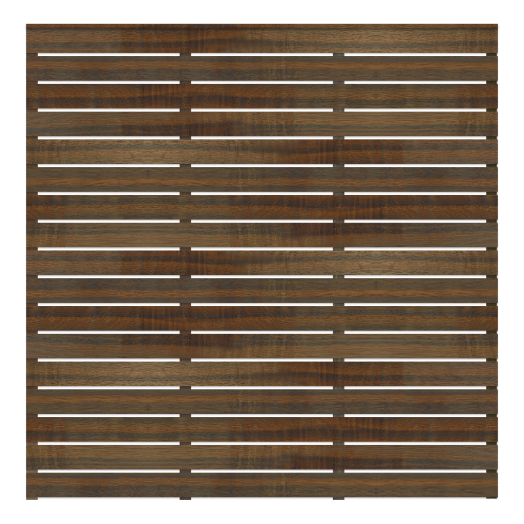 Thermally Modified Tulipwood Wide Slatted Fence Panel - Contemporary ...