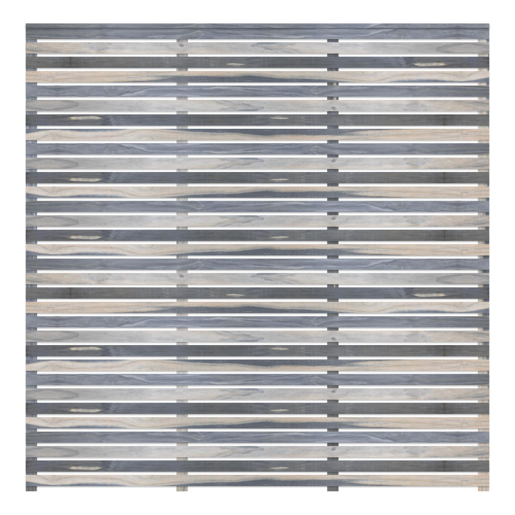 Accoya Calico Narrow Slatted Fence Panel - Contemporary Fencing