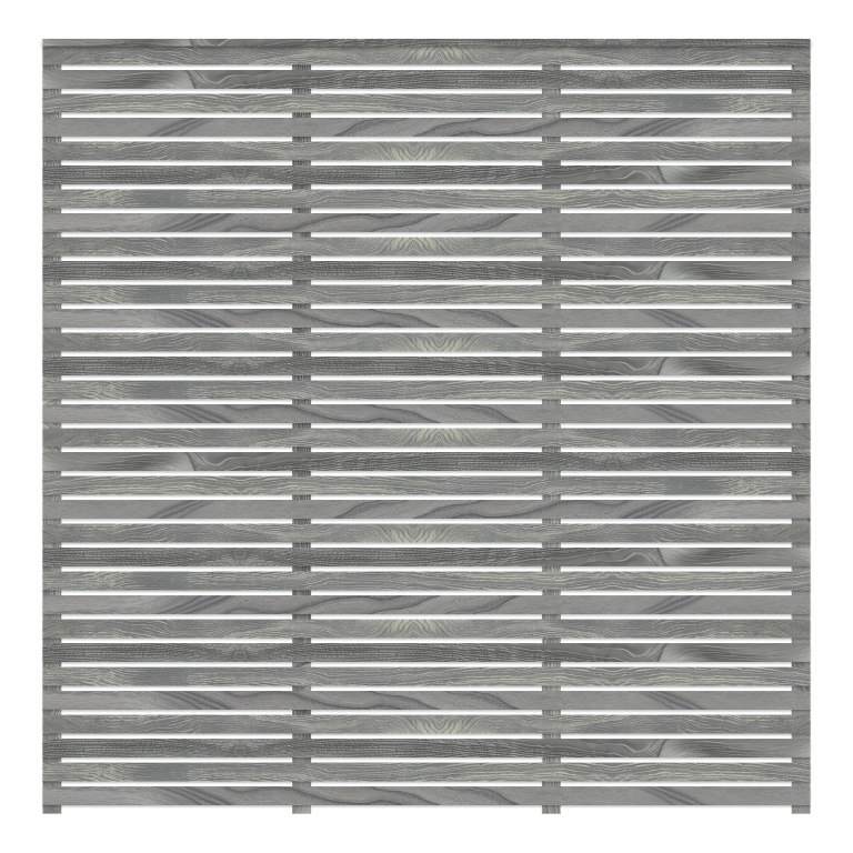 Grey Accoya Narrow Slatted Fence Panel - Contemporary Fencing