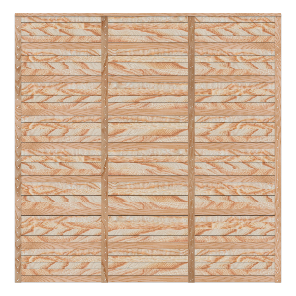 Douglas Fir Narrow Solid Fence Panel - Contemporary Fencing